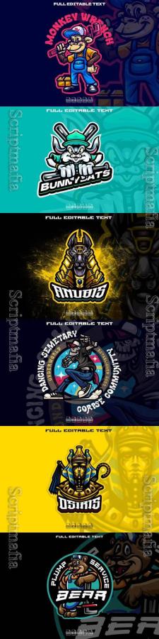 Cartoon vector character mascot logo set » SCRiPTMAFiA.ORG | Download ...