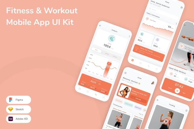 Fitness & Workout Mobile App UI Kit » SCRiPTMAFiA.ORG | Download Full Nulled Scripts